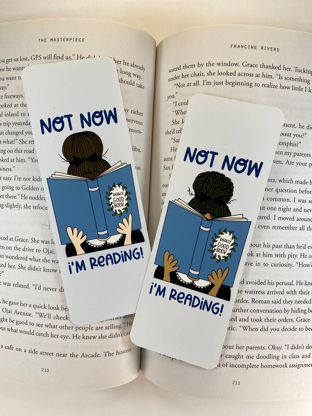 Not Now I'm Reading Bookmark - Etsy