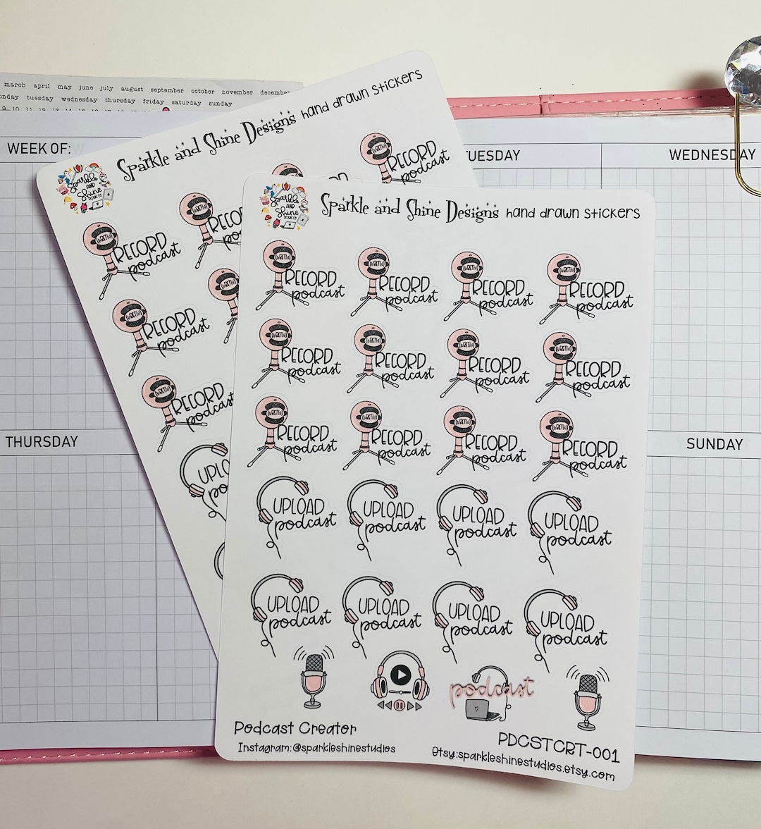 Podcast Creator Planner Stickers - Etsy