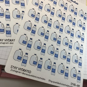Stay Hydrated Water Bottle Drink Water Planner Stickershealth and ...