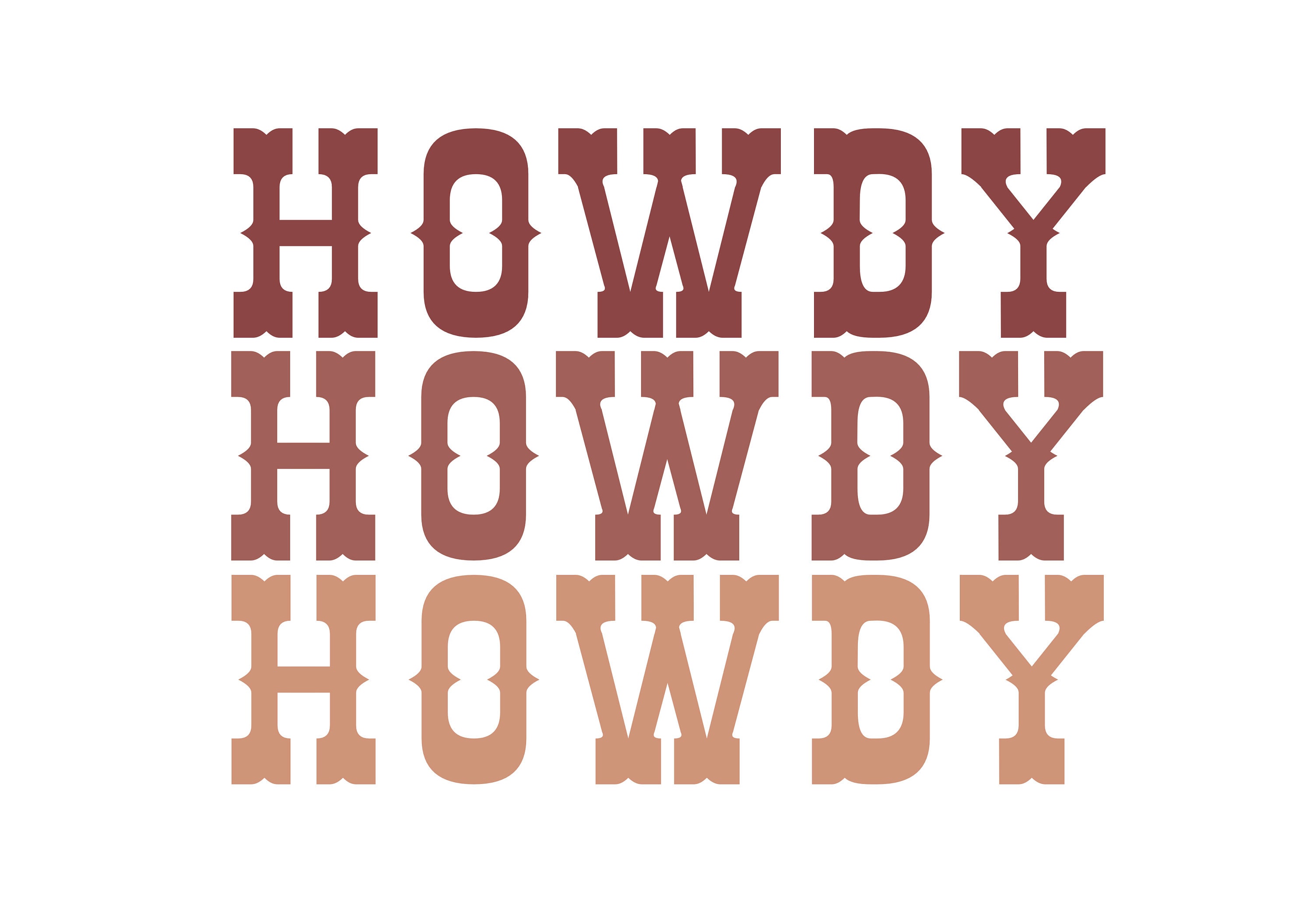 Howdy Howdy Howdy PNG Western Cowboy Theme Graphic T-shirt Sublimation ...