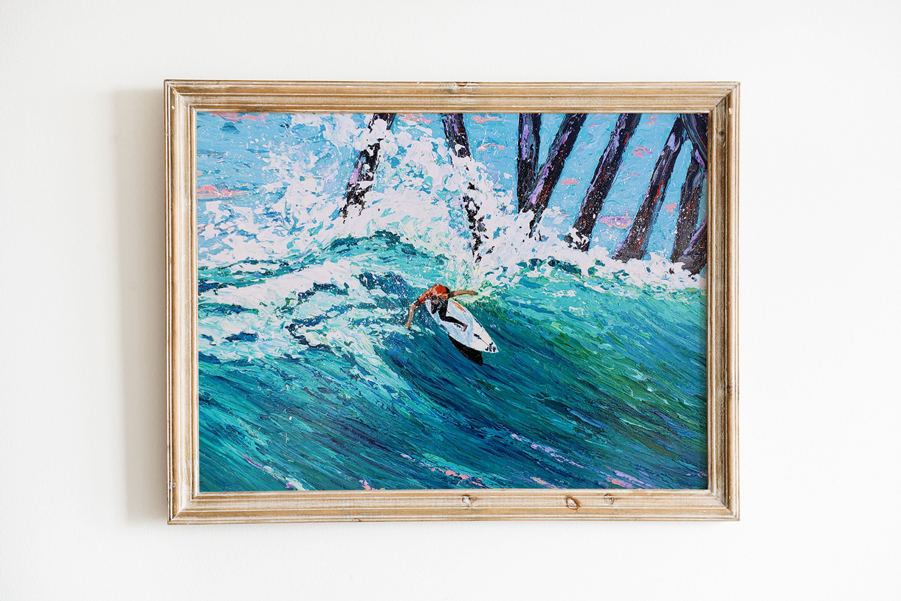 Surfer Print, DIGITAL DOWNLOAD, Printable. 8x10", 5x7", 8x8" and 5x5 ...