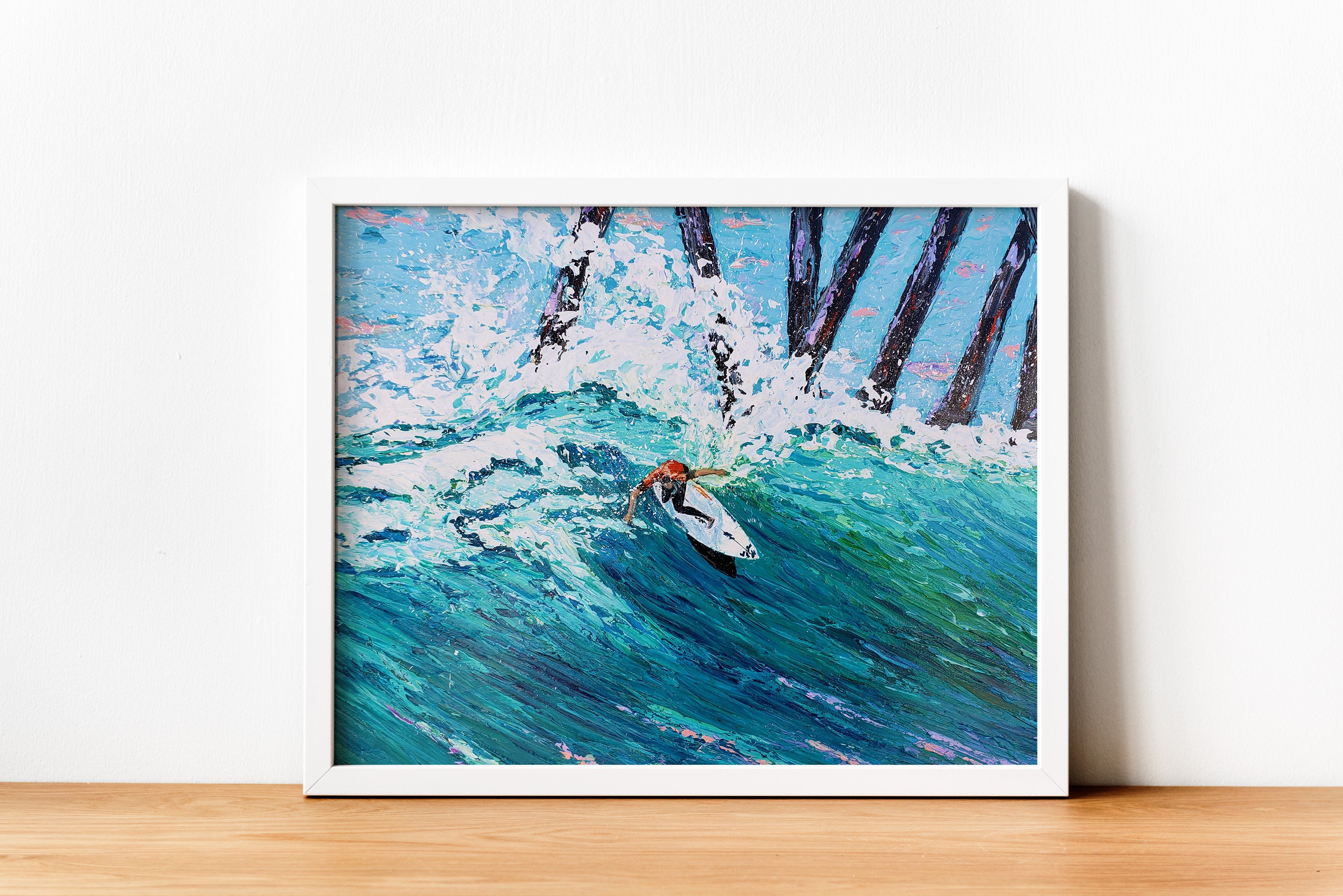 Surfer Print, DIGITAL DOWNLOAD, Printable. 8x10", 5x7", 8x8" and 5x5 ...