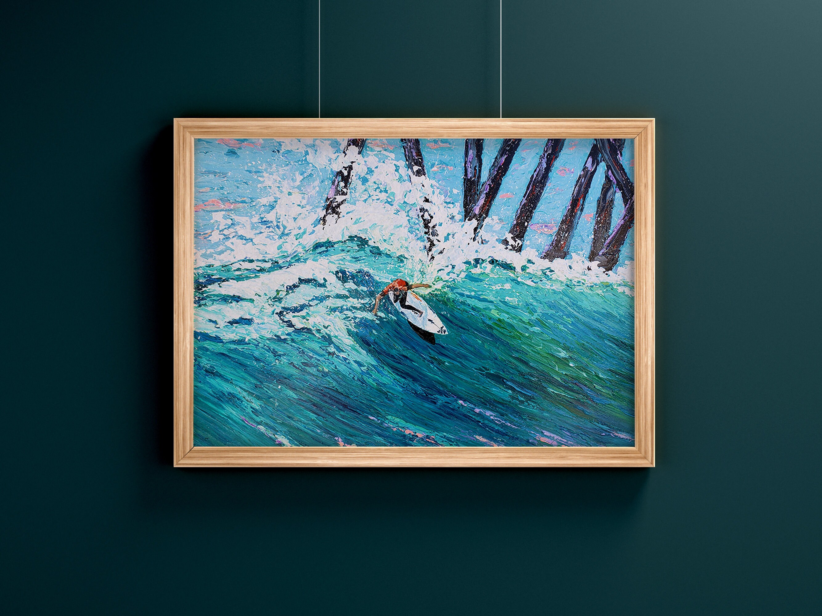 Surfer Print, DIGITAL DOWNLOAD, Printable. 8x10", 5x7", 8x8" and 5x5 ...