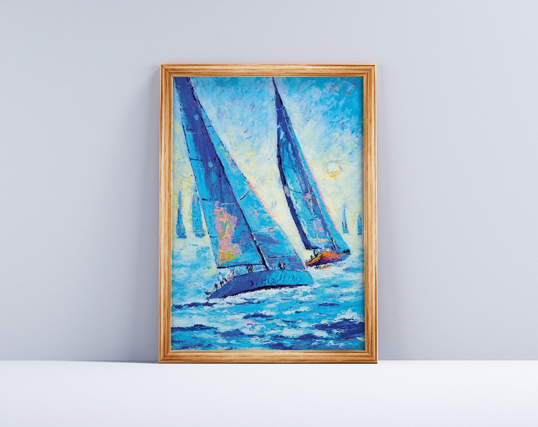 Blue Sails, DIGITAL DOWNLOAD, Printable. 8x10", 5x7", 8x8" and 5x5" Jpg ...