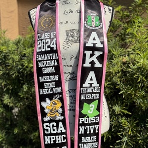 Two-toned Custom Graduation Stole (HBCU Style) - Etsy