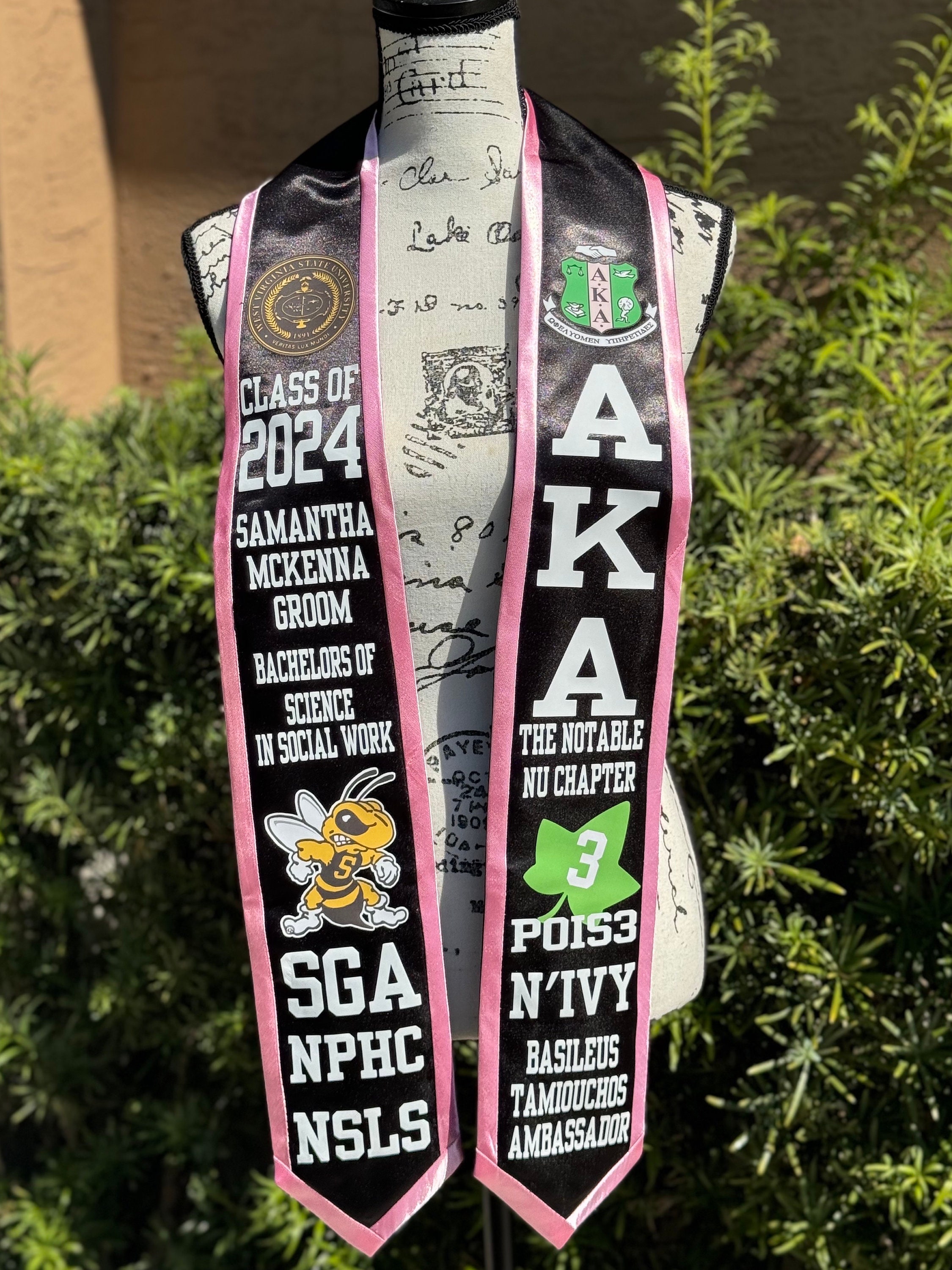 Two-toned Custom Graduation Stole (HBCU Style) - Etsy