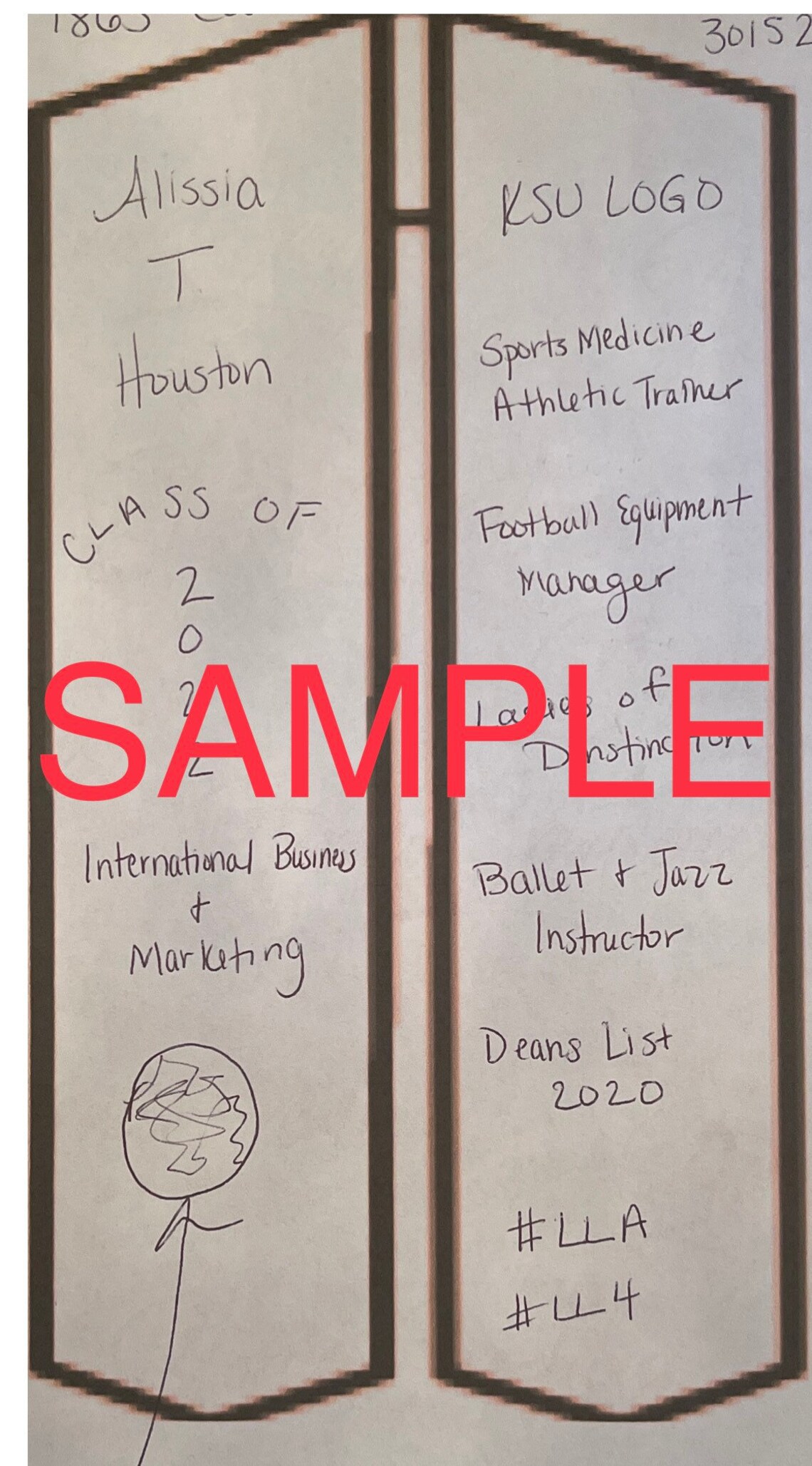 Dual Colored Panel Custom Graduation Stole HBCU Style - Etsy