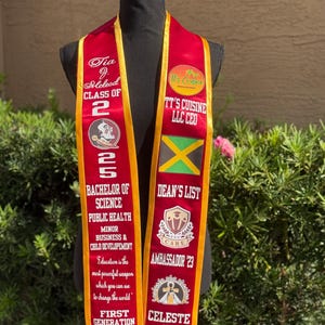 Two-toned Custom Graduation Stole (HBCU Style) - Etsy