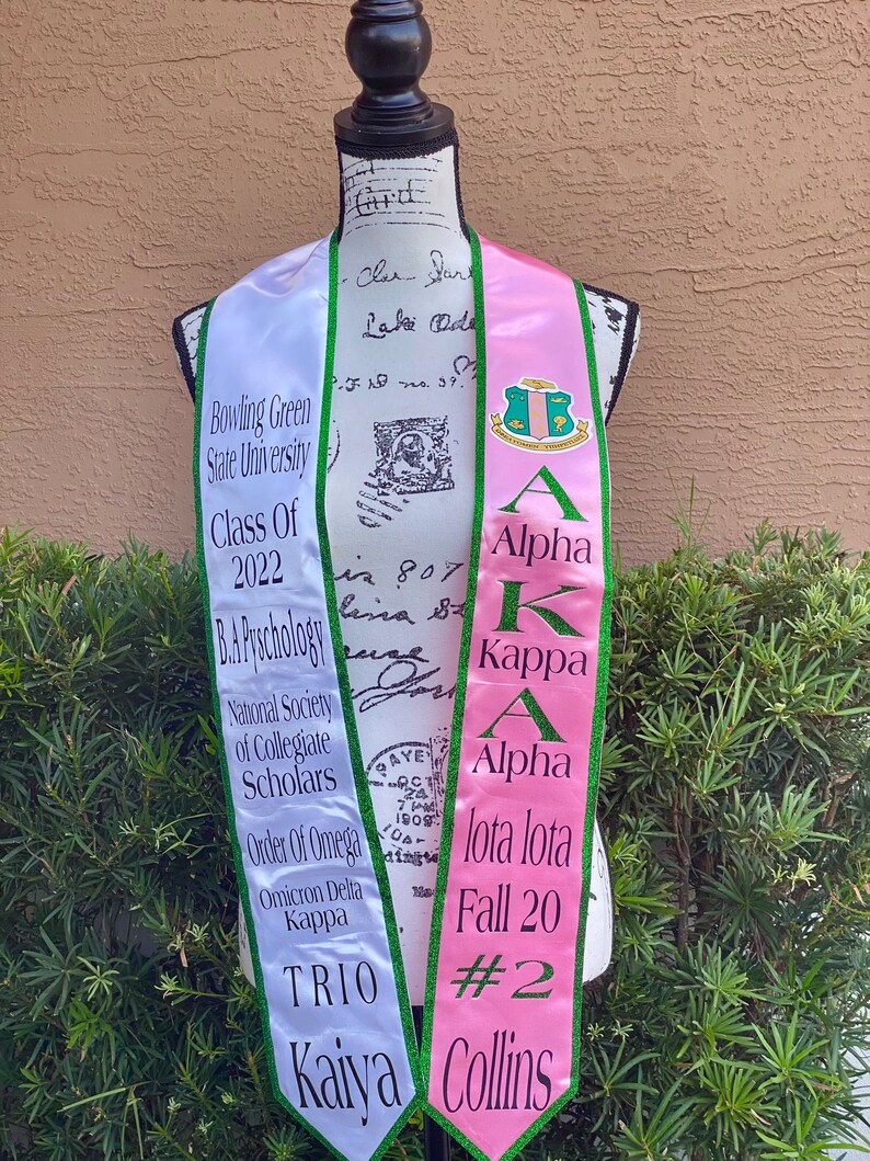 Dual Colored Panel Custom Graduation Stole HBCU Style - Etsy
