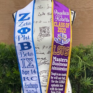 Dual Colored Panel Custom Graduation Stole HBCU Style - Etsy