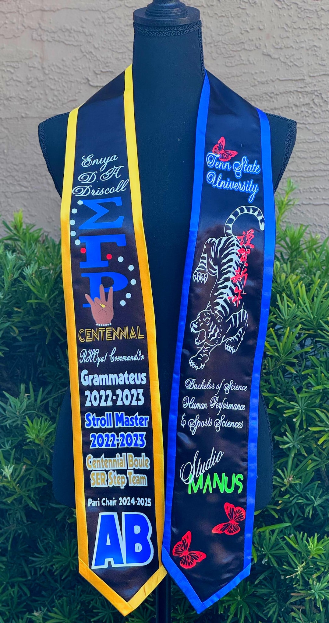 Dual Colored Panel Custom Graduation Stole (HBCU Style) - Etsy