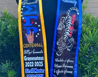 Miki Malone:expedited Two-toned Custom Graduation Stole (HBCU Style) - Etsy