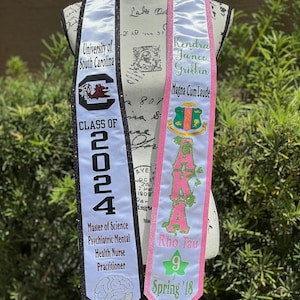 Dual Colored Panel Custom Graduation Stole (HBCU Style) - Etsy