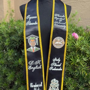 Two-toned Custom Graduation Stole (HBCU Style) - Etsy