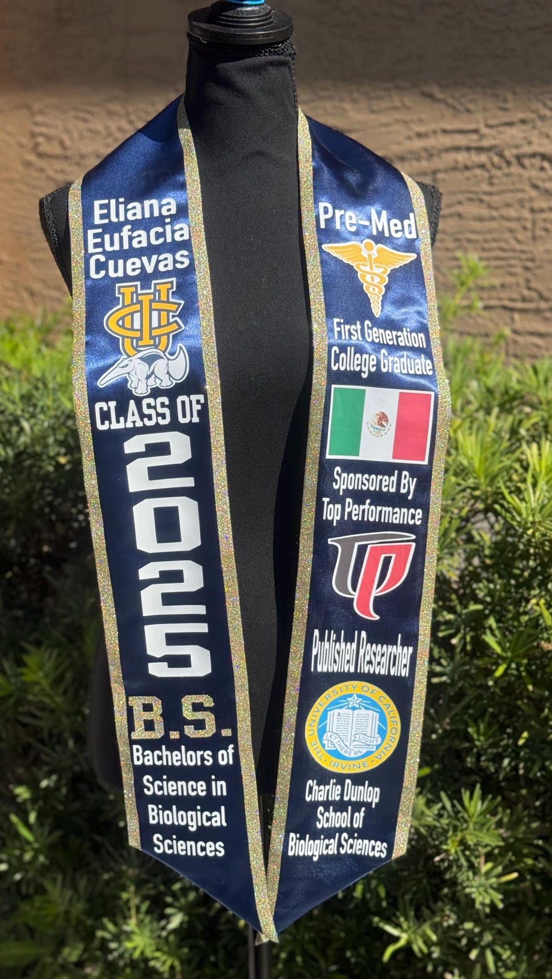 Two-toned : Angled Bottom Custom Graduation Stole (HBCU Style) - Etsy