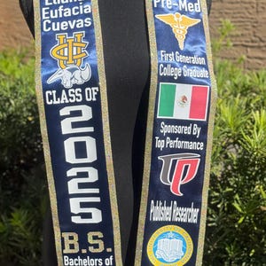 Two-toned : Angled Bottom Custom Graduation Stole (HBCU Style) - Etsy