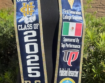 Miki Malone:expedited Two-toned Custom Graduation Stole (HBCU Style) - Etsy