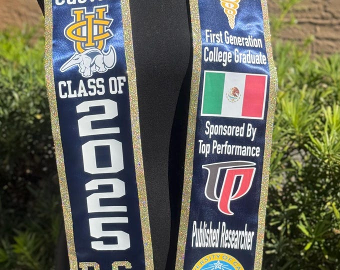 Miki Malone:expedited Two-toned Custom Graduation Stole (HBCU Style) - Etsy