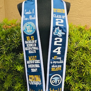 Two-toned Custom Graduation Stole (HBCU Style) - Etsy