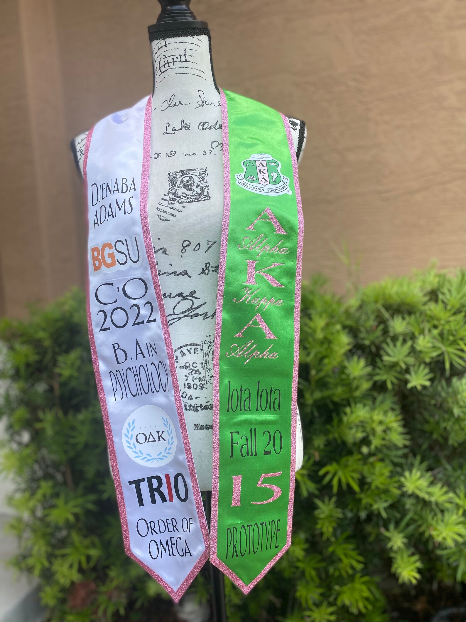 Dual Colored Panel Custom Graduation Stole HBCU Style - Etsy