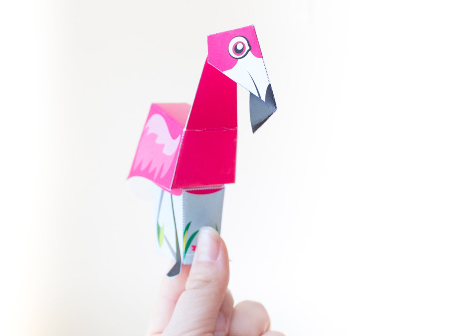 Flamingo Papercraft / Flamingo Paper / Digital Flamingo / - Etsy