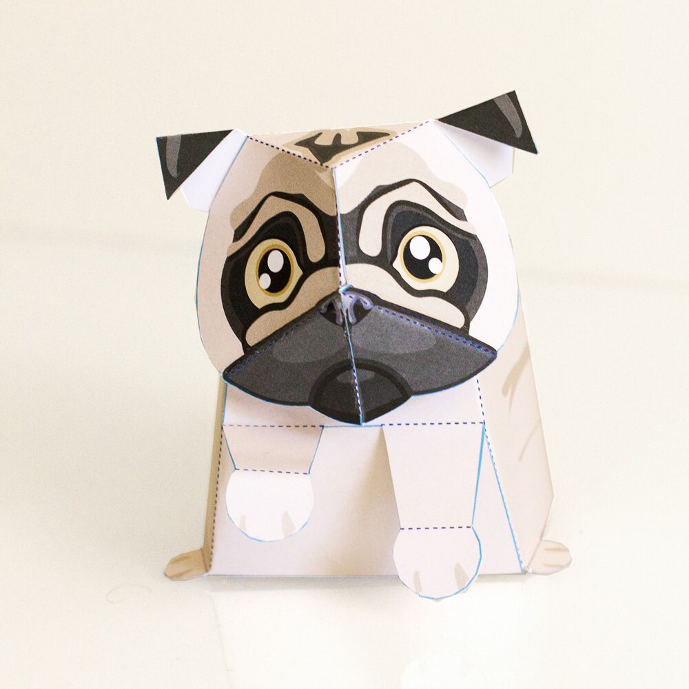 Paper Craft Dog Pack / Paper / DIY / Paper Dog / Low Poly / | Etsy