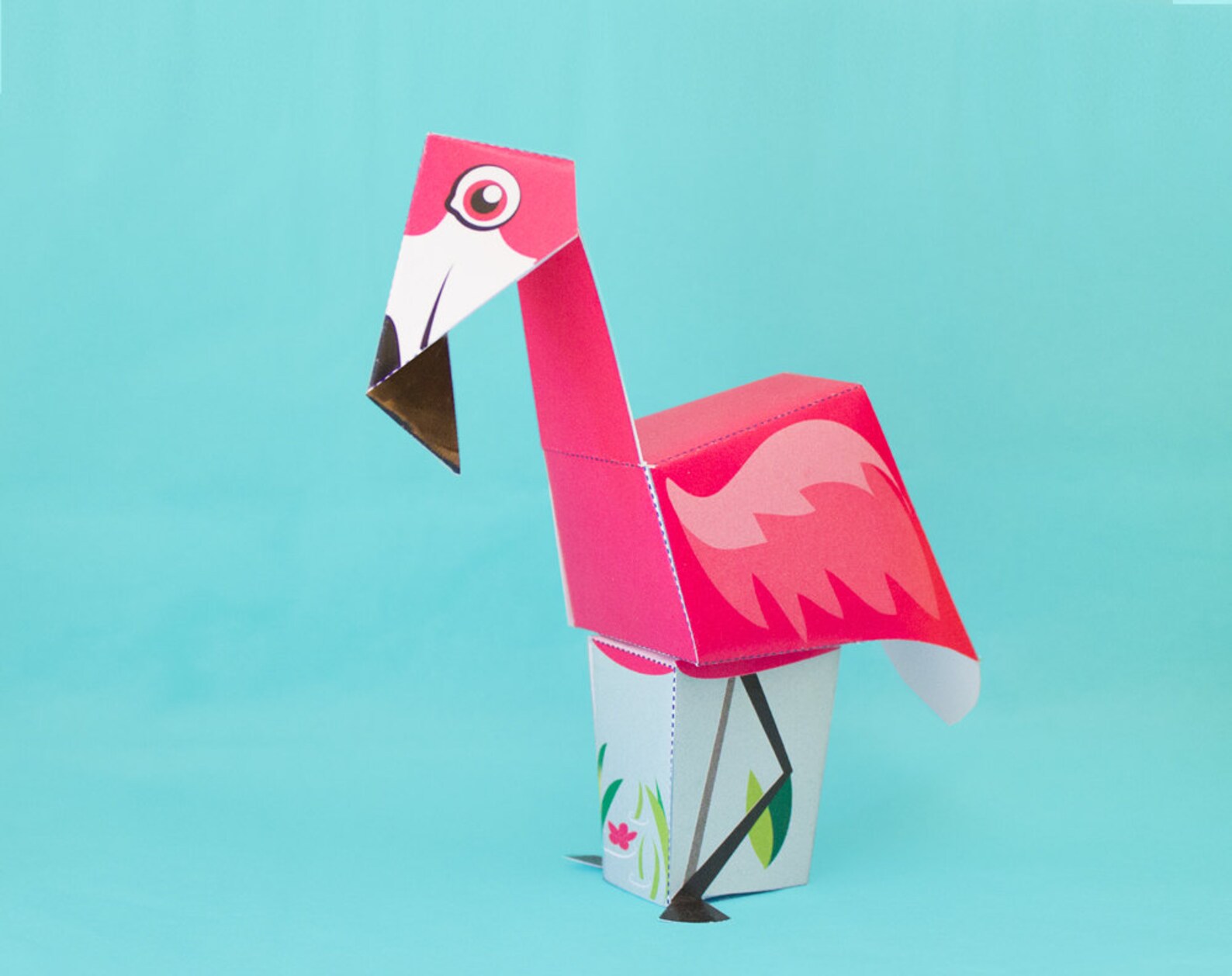 Flamingo Papercraft / Flamingo Paper / Digital Flamingo / | Etsy