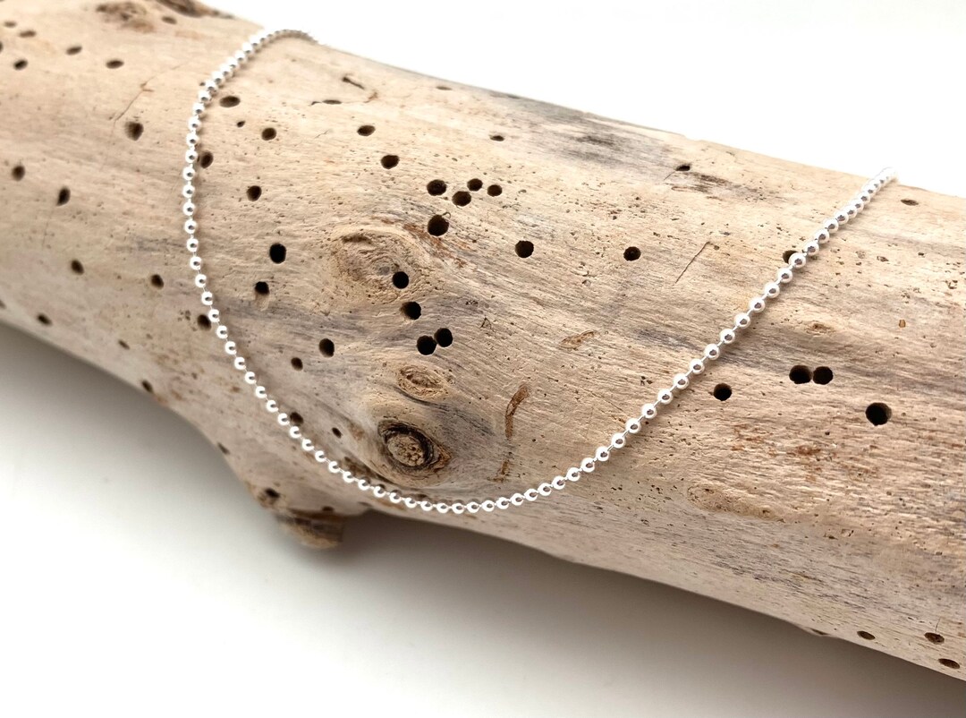 Sterling Silver Bead Chain, Thin Ball Chain (1.5mm) - Etsy