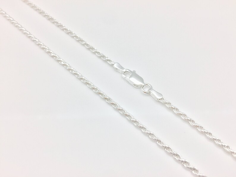 Medium 2mm Rope Chain // Silver Rope Chain 040 // 925 Sterling - Etsy