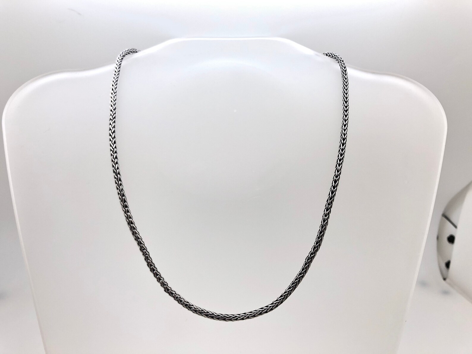 Foxtail Necklace // 3mm Bali Foxtail Chain // 925 Sterling Silver ...