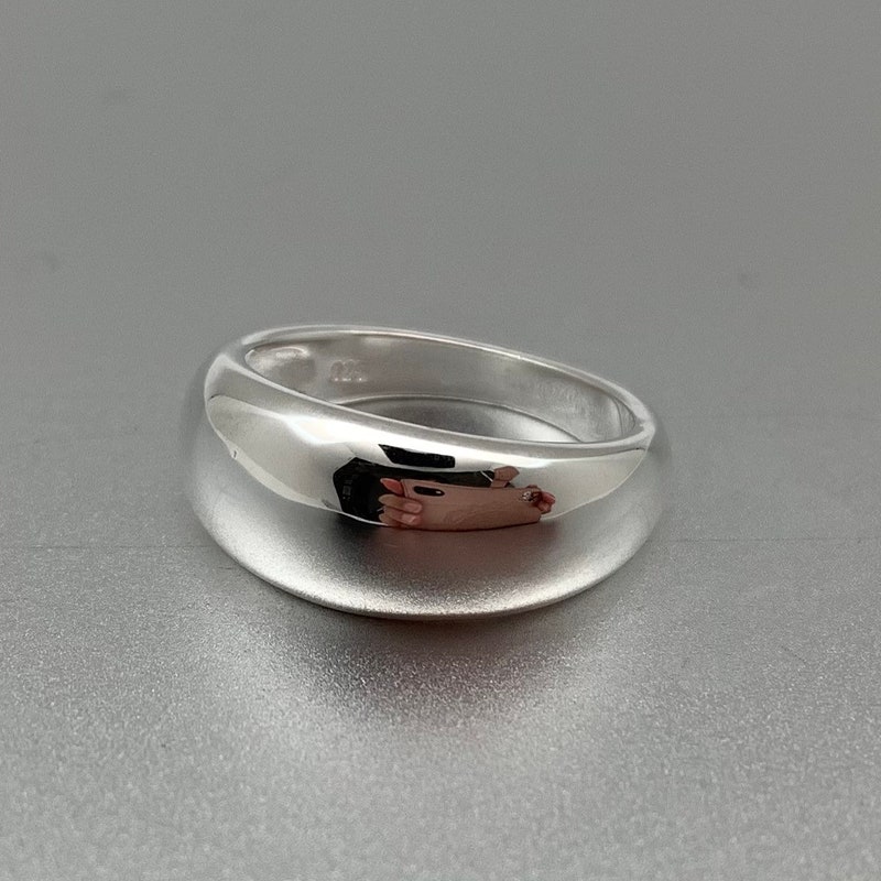 Organic Silver Ring Dome - Etsy