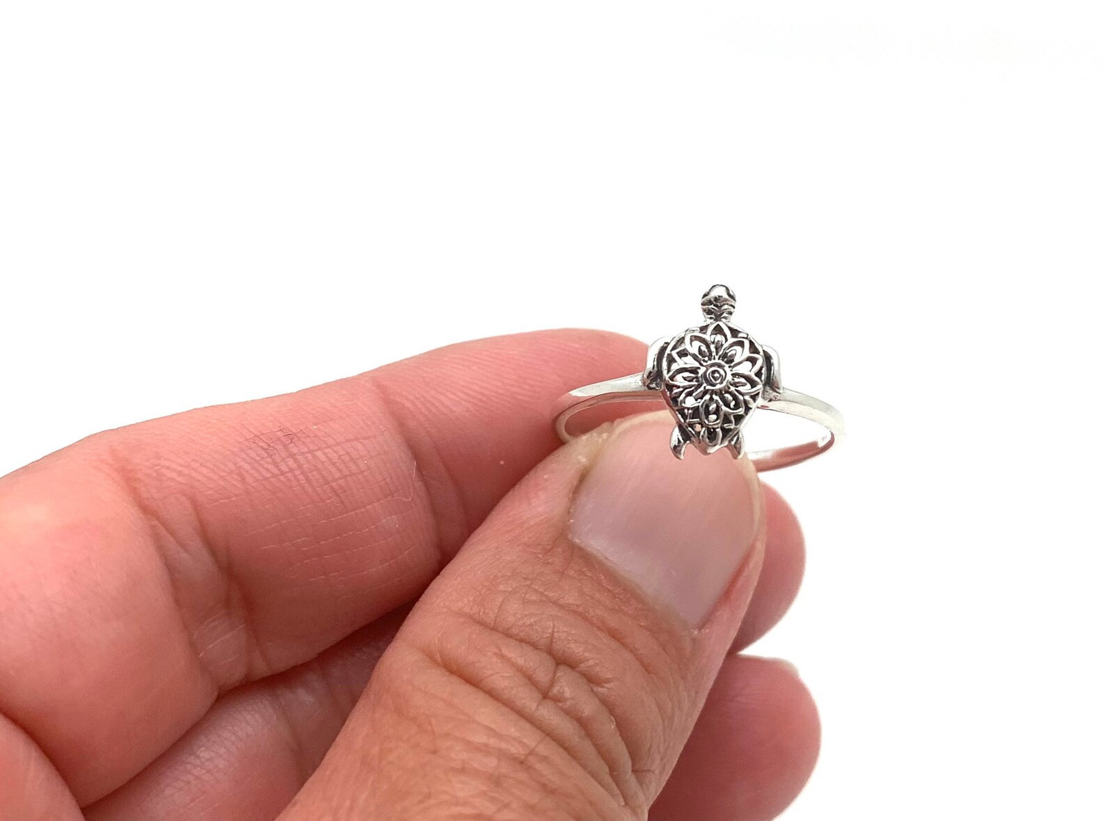 Little Turtle Ring / Silver Turtle Ocean Ring / Hawaii Turtle - Etsy