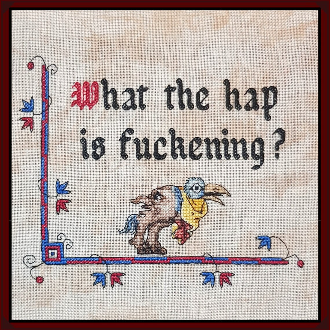 What the Hap digital Pattern Sweary Adult Rude Cross - Etsy Canada