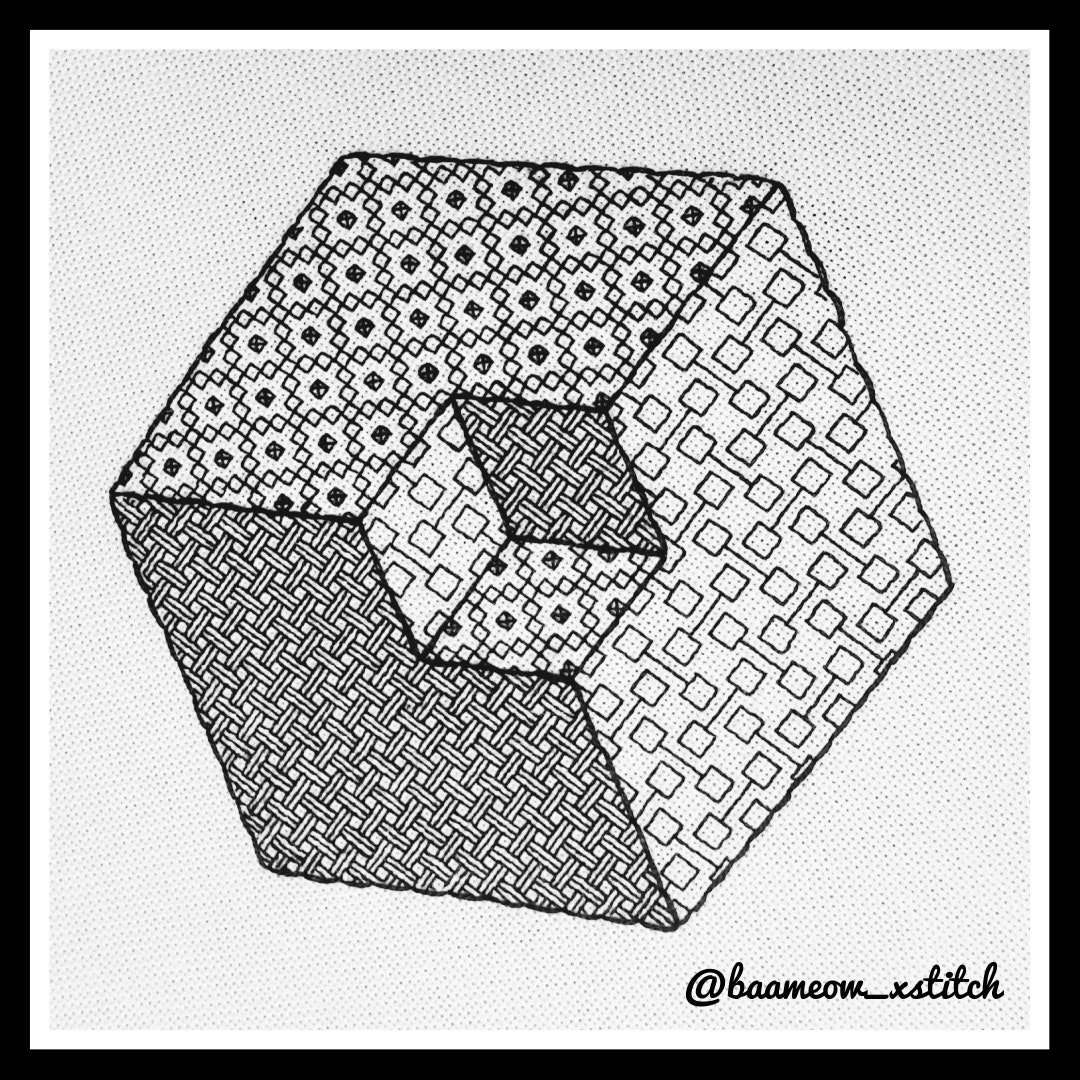 Ambiguity digital Pattern Embroidery /cross Stitch Pattern, Blackwork ...