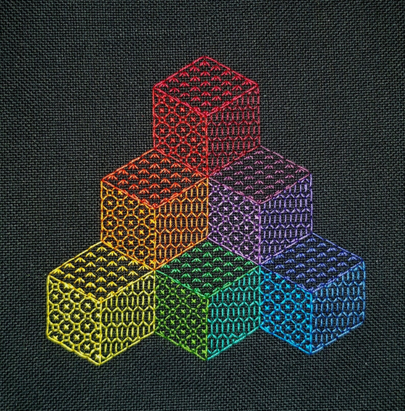 Rainbow Blocks digital Pattern Embroidery /cross Stitch Pattern ...