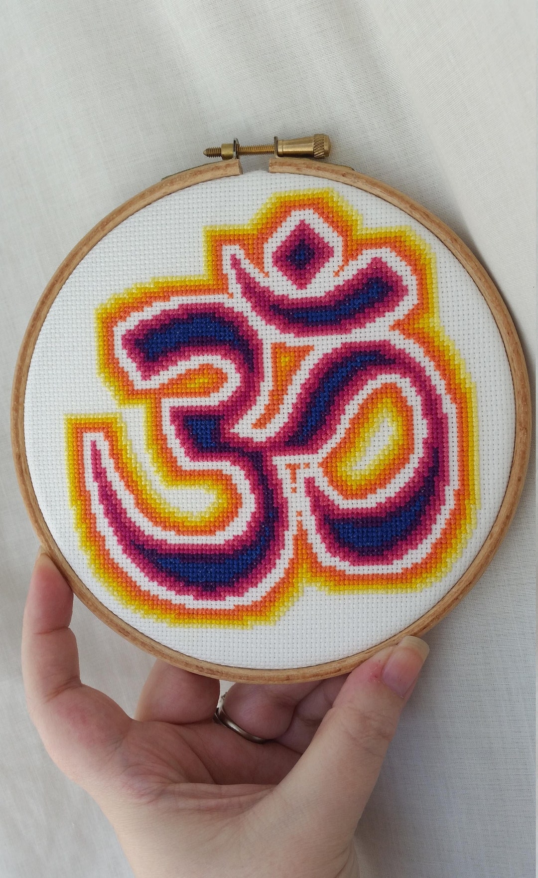 Om digital Pattern Cross Stitch Pattern Aum, Mindfulness, Meditation ...