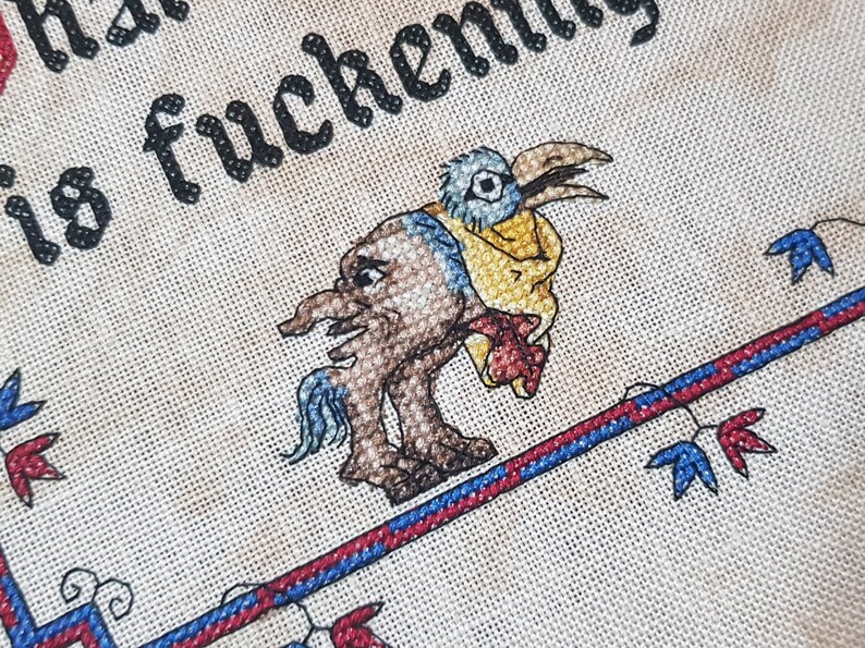 What the Hap digital Pattern Sweary Adult Rude Cross - Etsy Canada