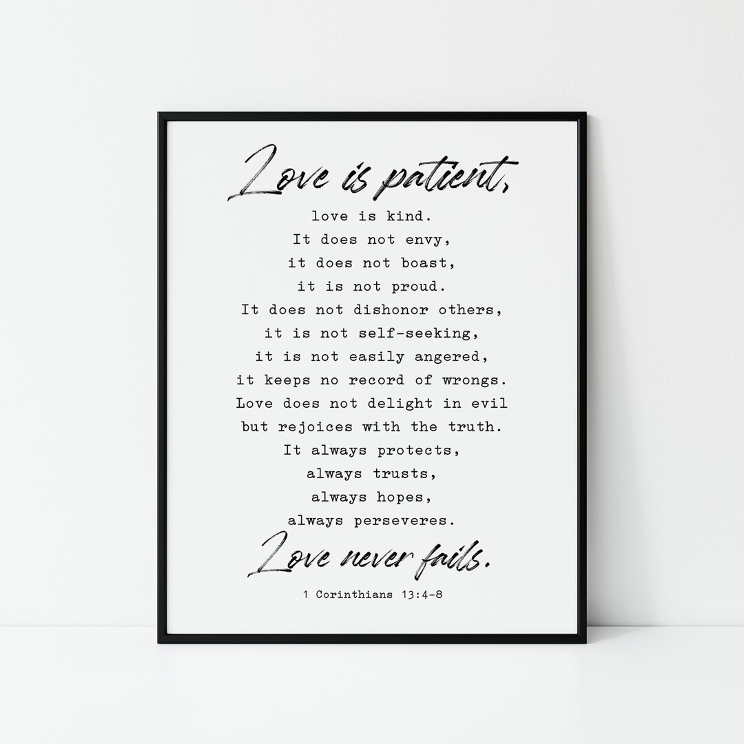 El amor es el amor del paciente es amable digitalmente - Etsy España