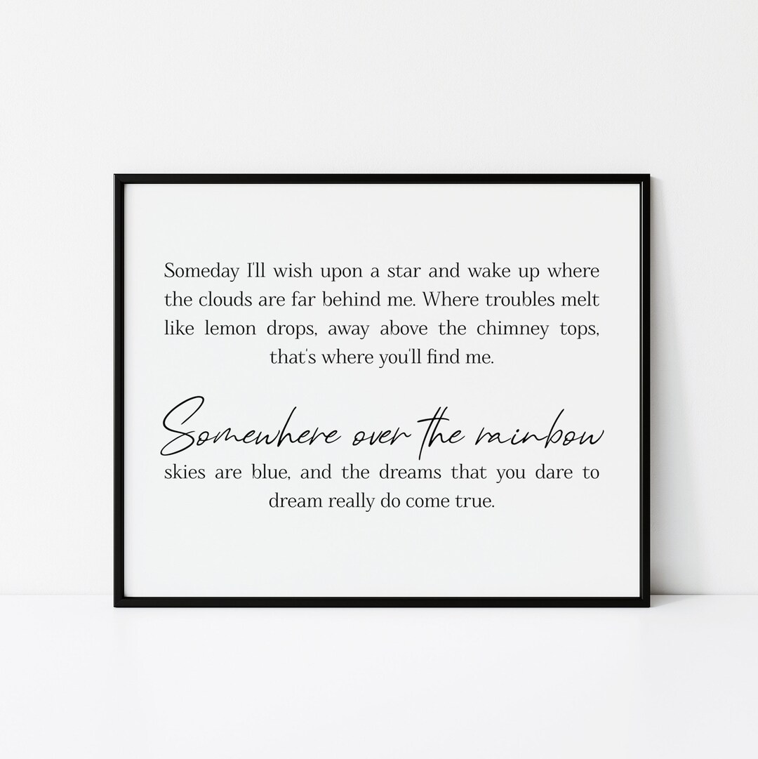 Somewhere Over the Rainbow, Digital Printable, Baby Boho Nursery Wall ...