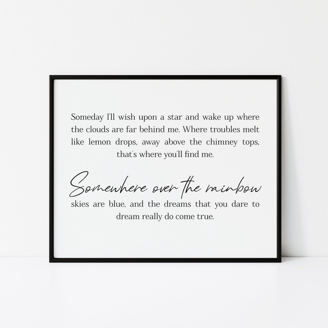 Somewhere Over the Rainbow, Digital Printable, Baby Boho Nursery Wall ...