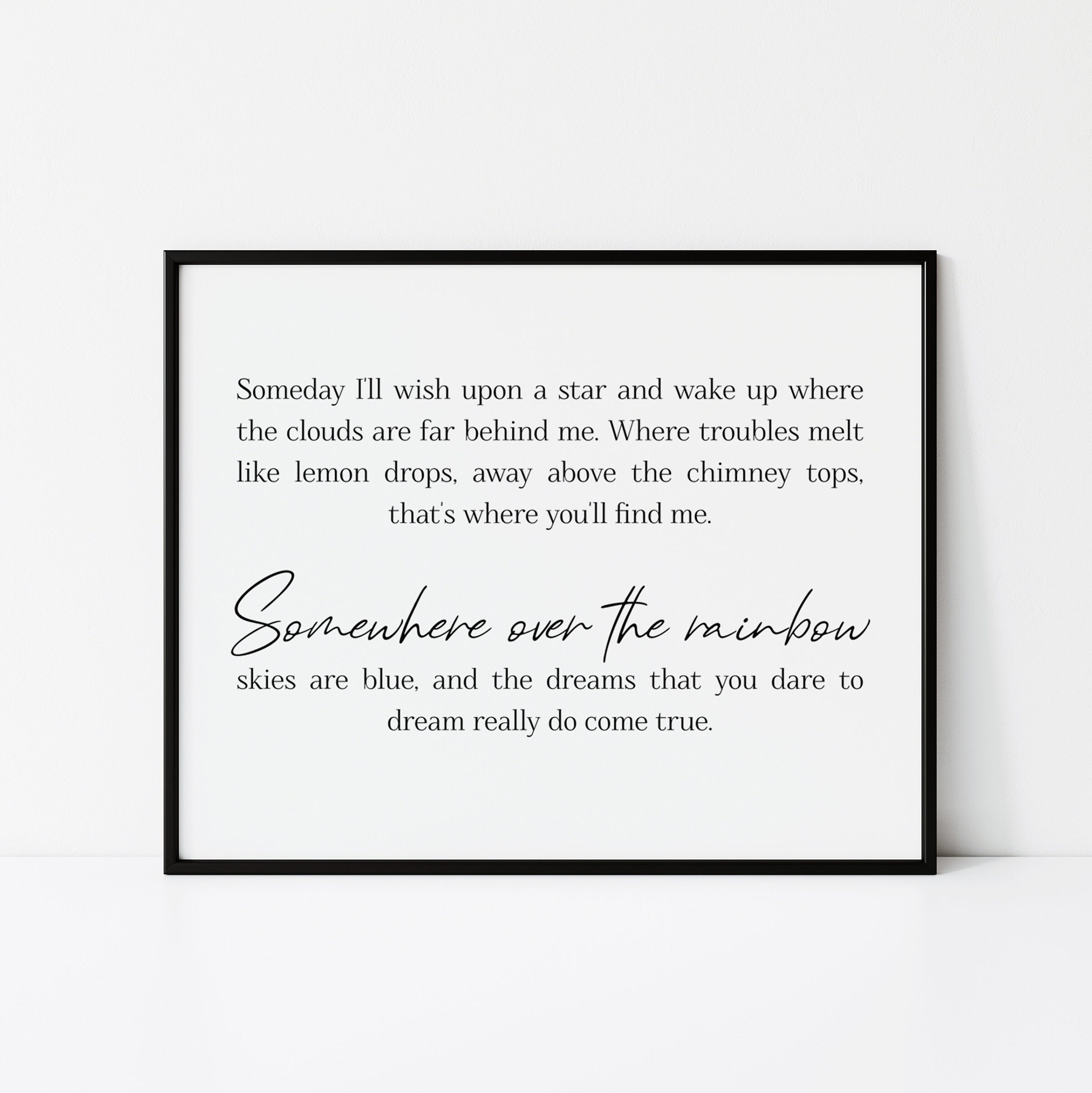 Somewhere Over the Rainbow, Digital Printable, Baby Boho Nursery Wall ...