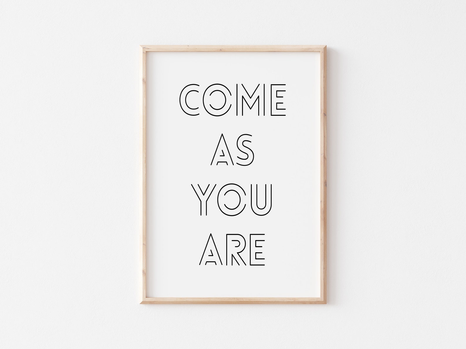 Come as You Are, Digital Printable, Kurt Cobain Nirvana Quote, Retro ...