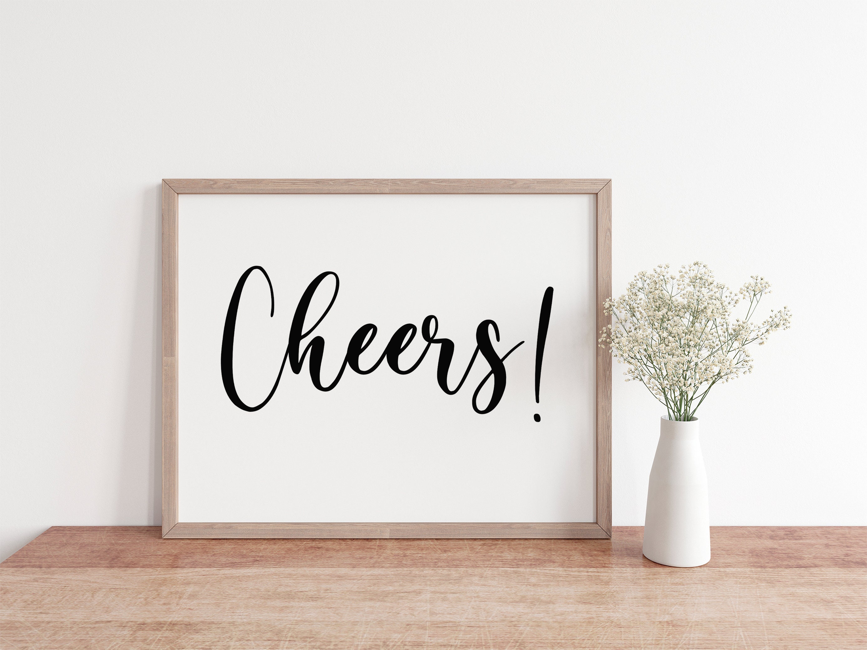 Cheers Wedding Sign Digital Printable Wedding Open Bar Sign | Etsy
