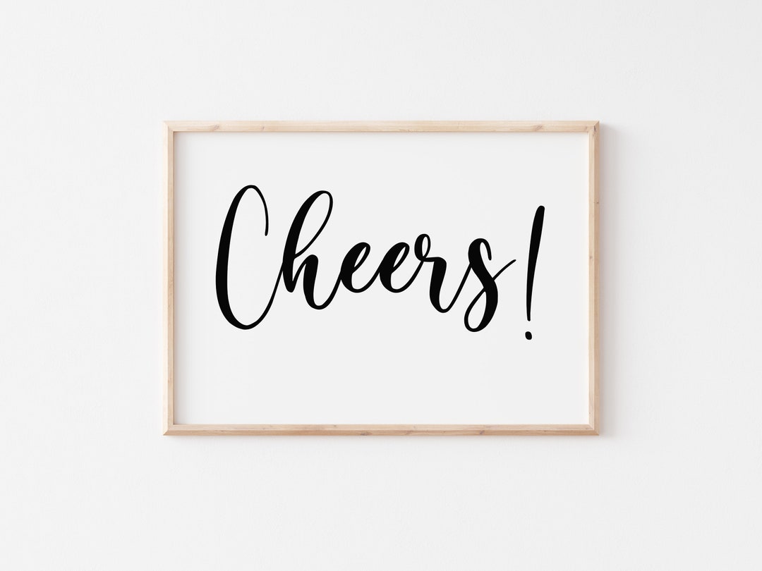 Cheers Wedding Sign, Digital Printable, Wedding Open Bar Sign, Alcohol ...