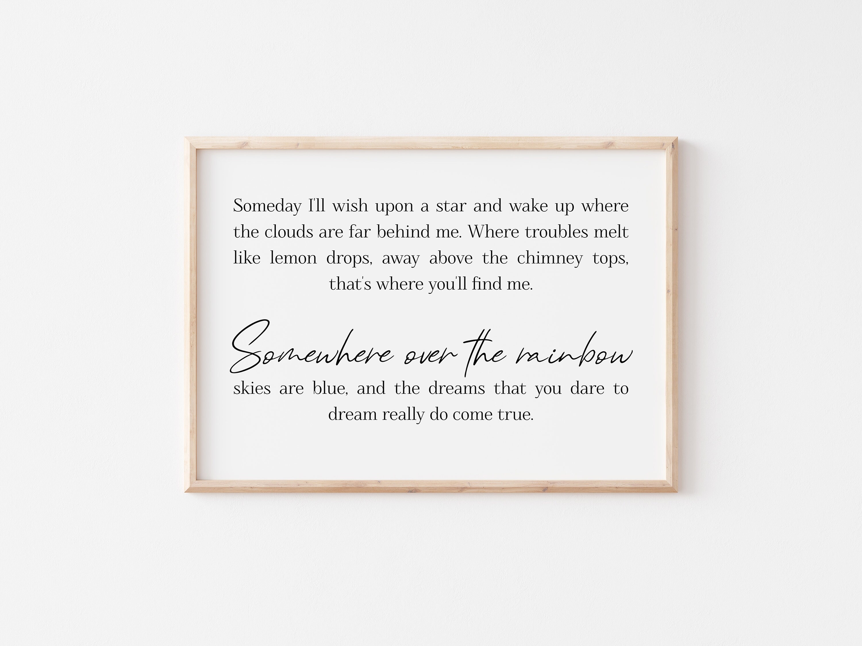 Somewhere Over the Rainbow, Digital Printable, Baby Boho Nursery Wall ...