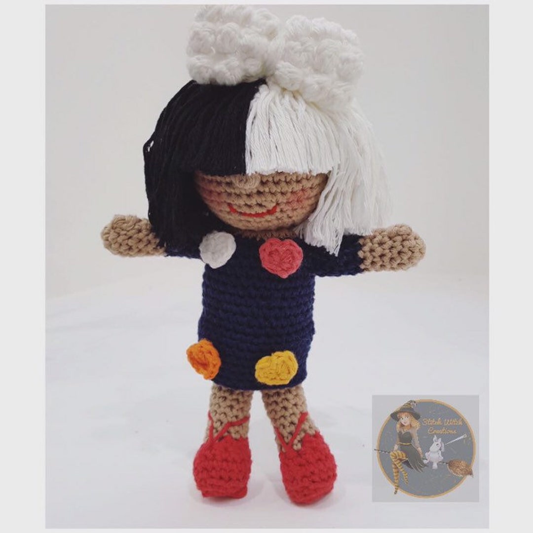 Sia Inspired Crochet Doll Pattern - Amigurumi PDF Instant Download - Etsy