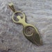 Gold Pagan Fertility Goddess Charm Pendant, 45x12mm Celtic Wiccan ...