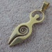 Gold Pagan Fertility Goddess Charm Pendant, 45x12mm Celtic Wiccan ...