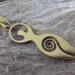 Gold Pagan Fertility Goddess Charm Pendant, 45x12mm Celtic Wiccan ...