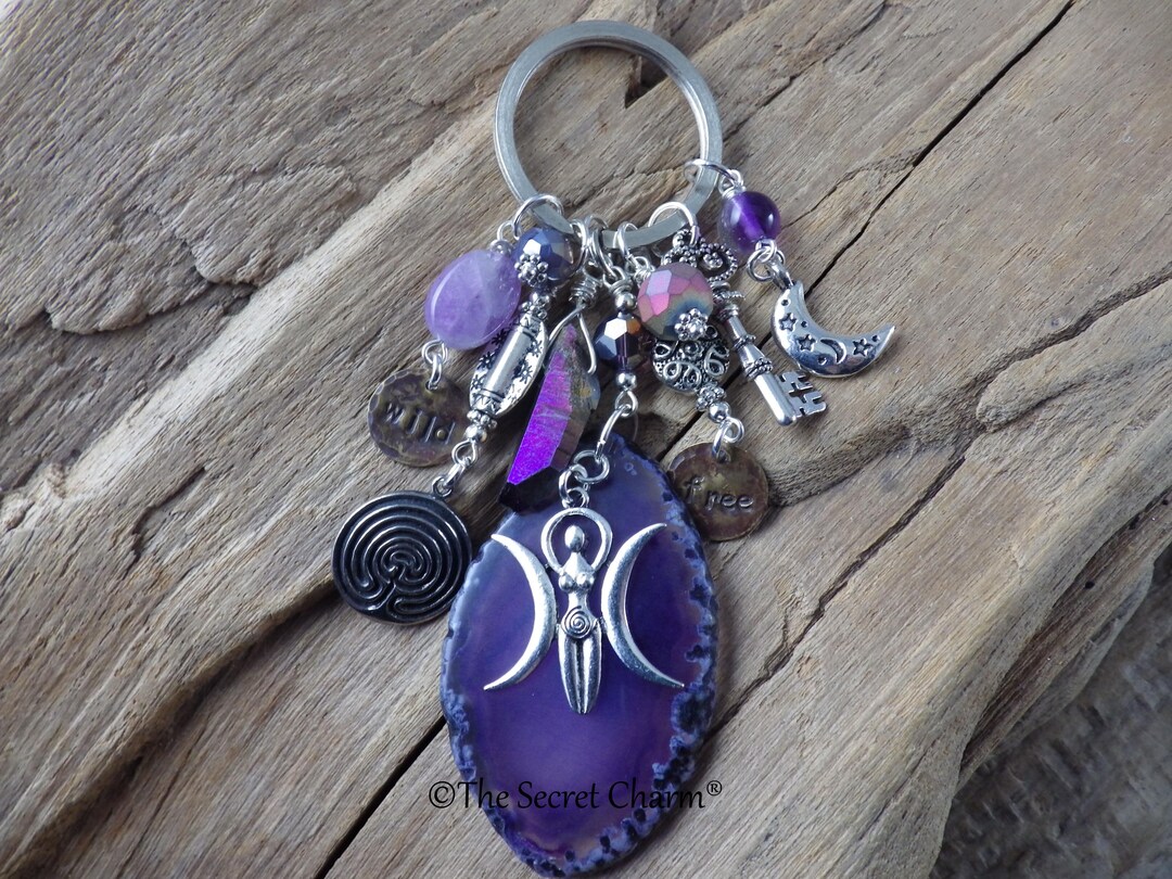 Goddess Hecate Witchy Keychain Keyring, Pagan Hekate's Key Loaded Bag ...